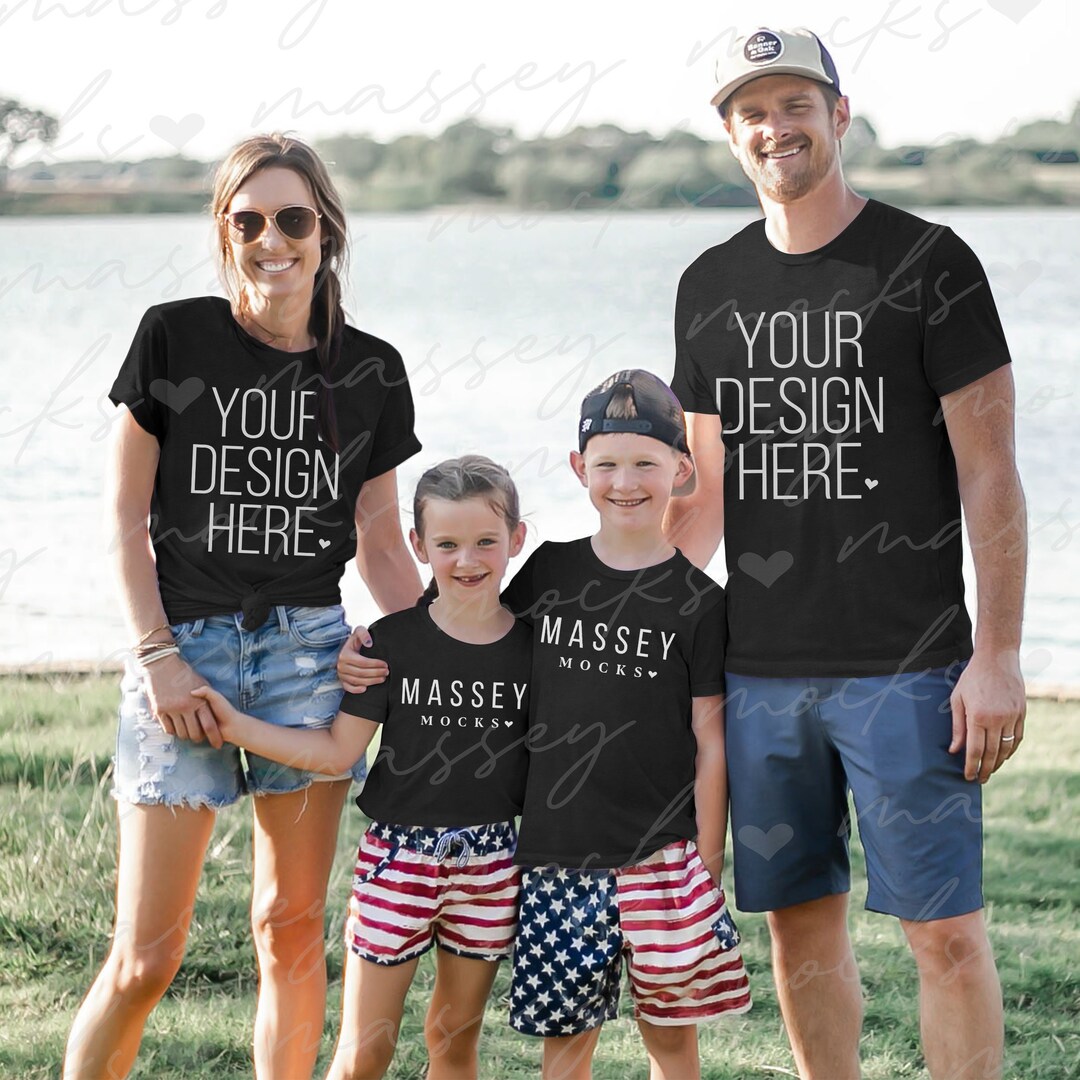 Family Mockup Family Shirt Mockup Mommy and Me Mockup Bella Canvas 3001 ...
