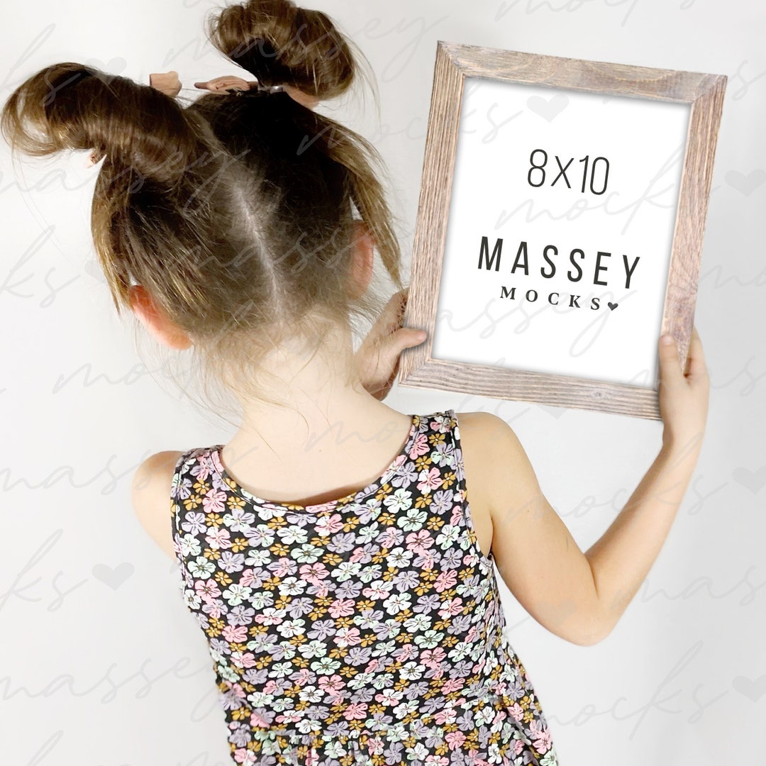 8x10 Wood Sign Mockup PSD Smart Object Mockup | Girl Room Wood Frame ...