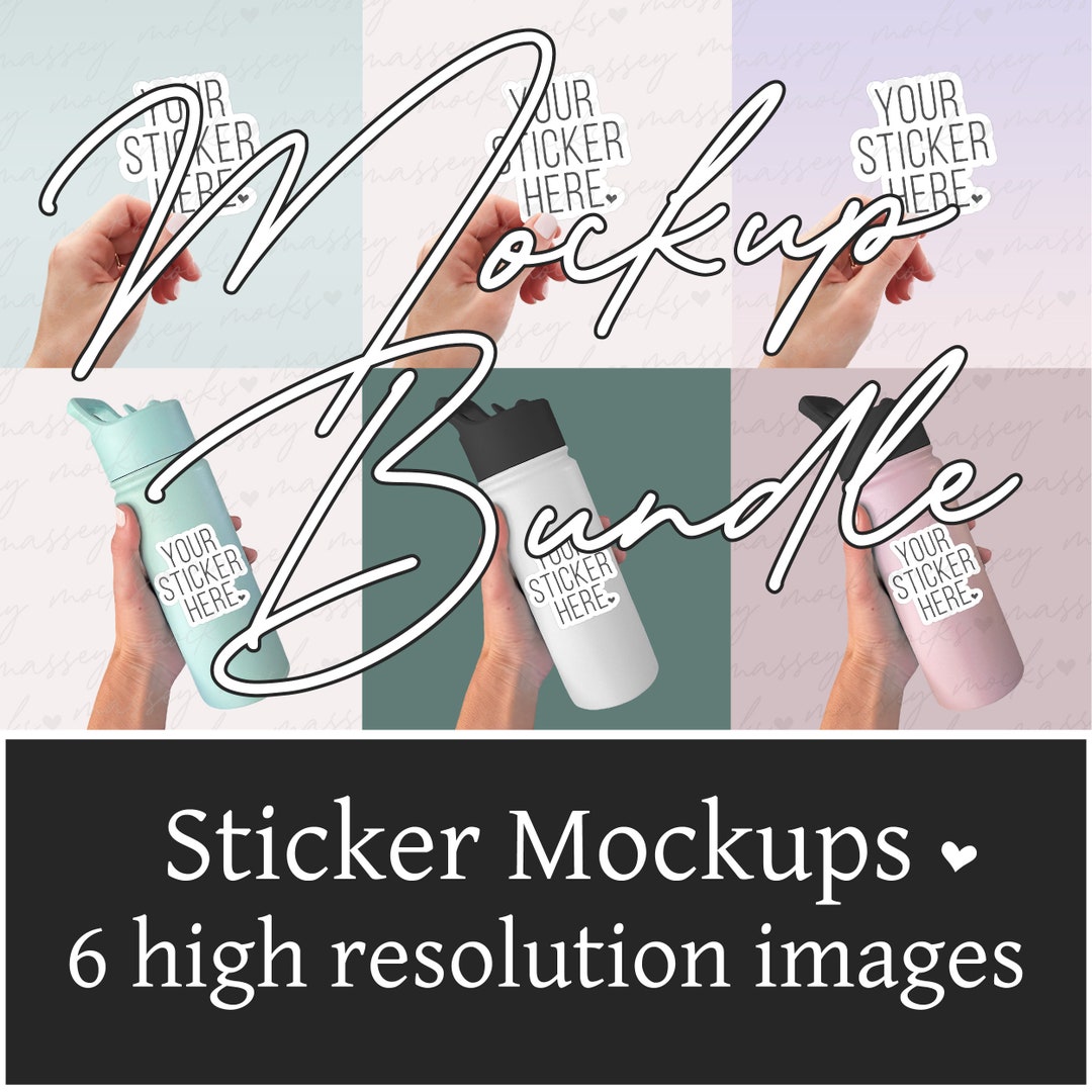 Sticker Mockup Bundle | Tumbler Mockup | Hand Mockup Stickers | Sticker ...
