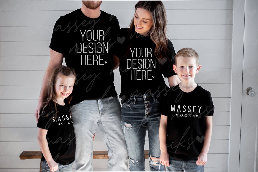 Family Mockup Family Shirt Mockup Mommy and Me Mockup Bella Canvas 3001 ...