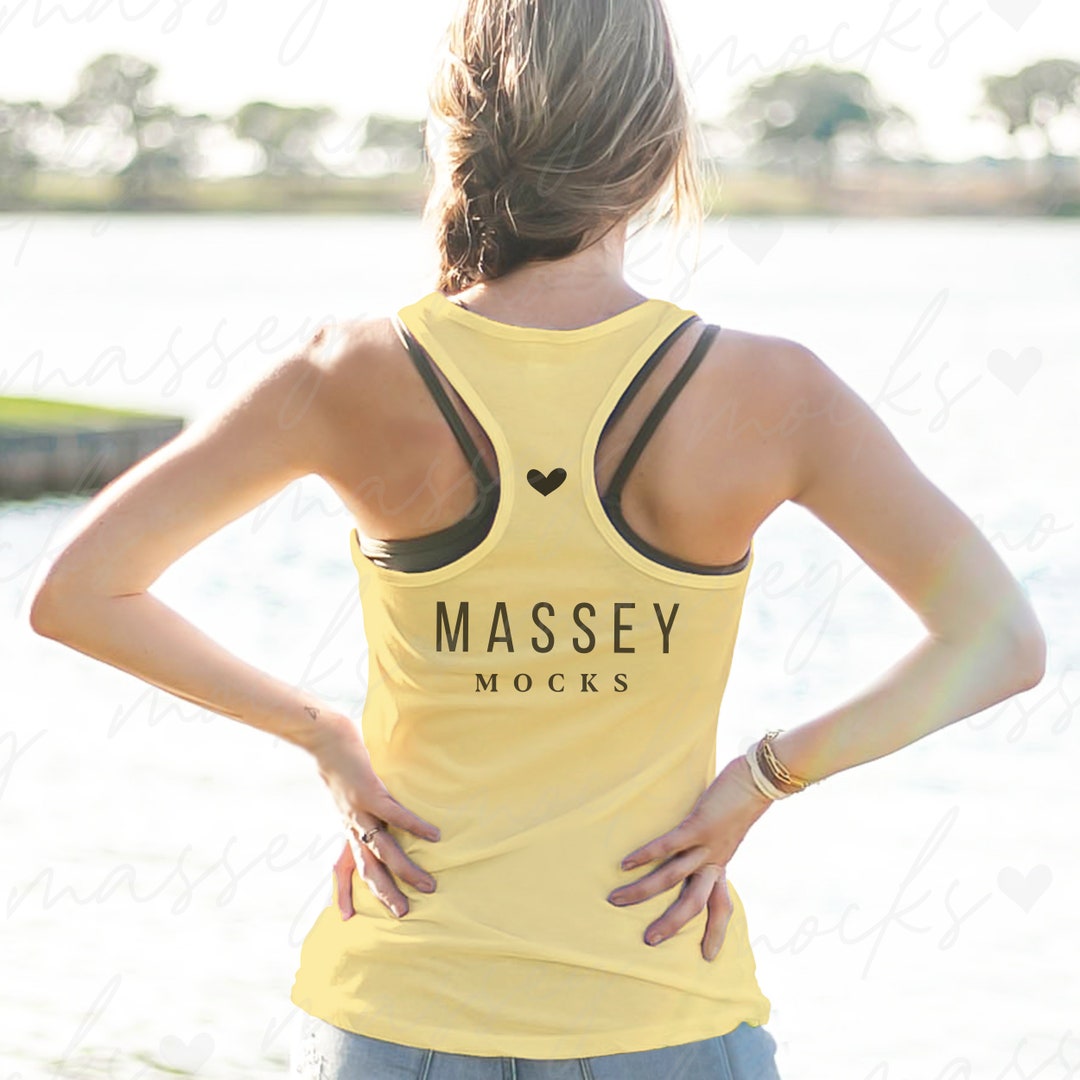 Next Level 1533 Tank Top Back Mockup: Model Mockup (digital Download ...