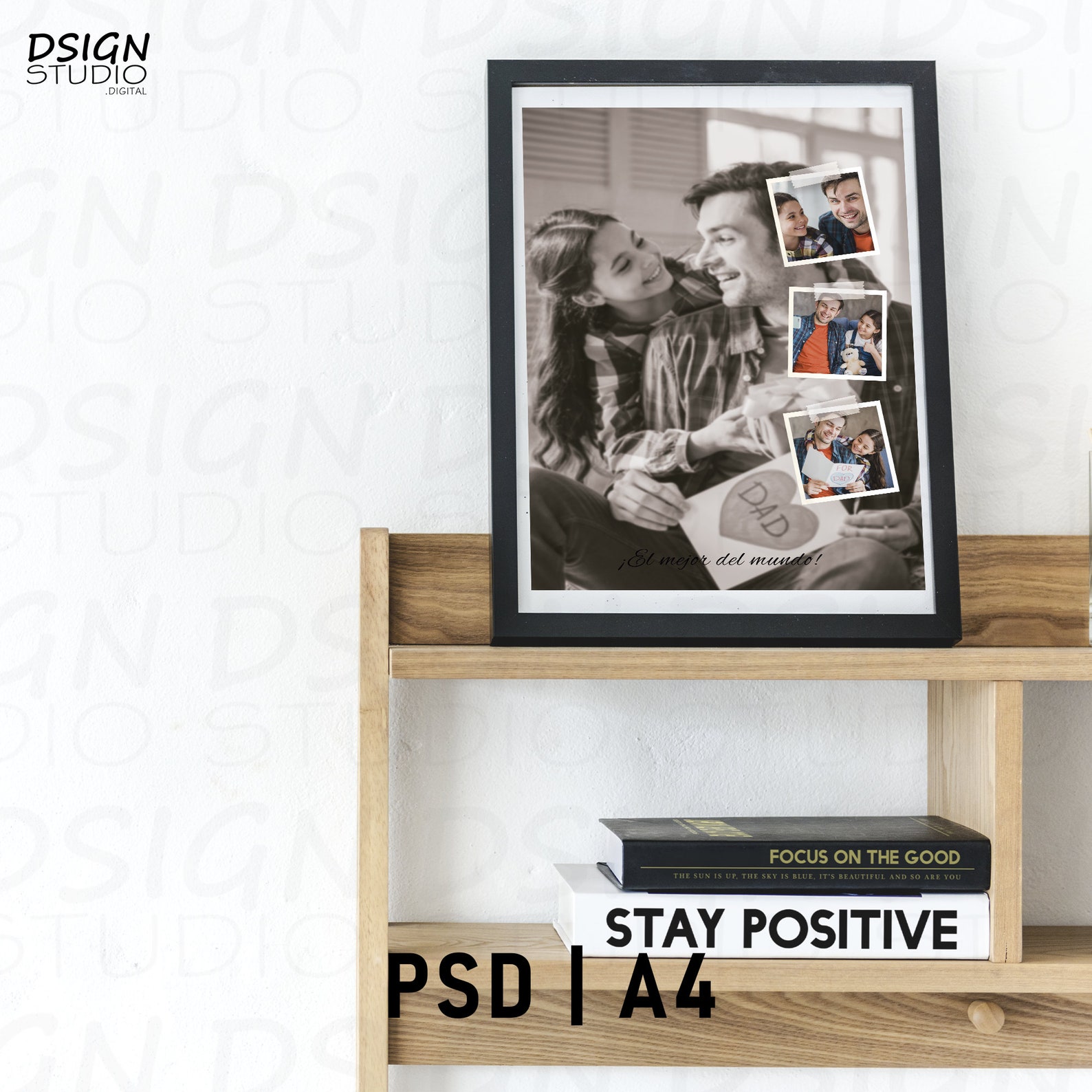 Template Design for A4 Frame With Photographs, Frame Design With ...