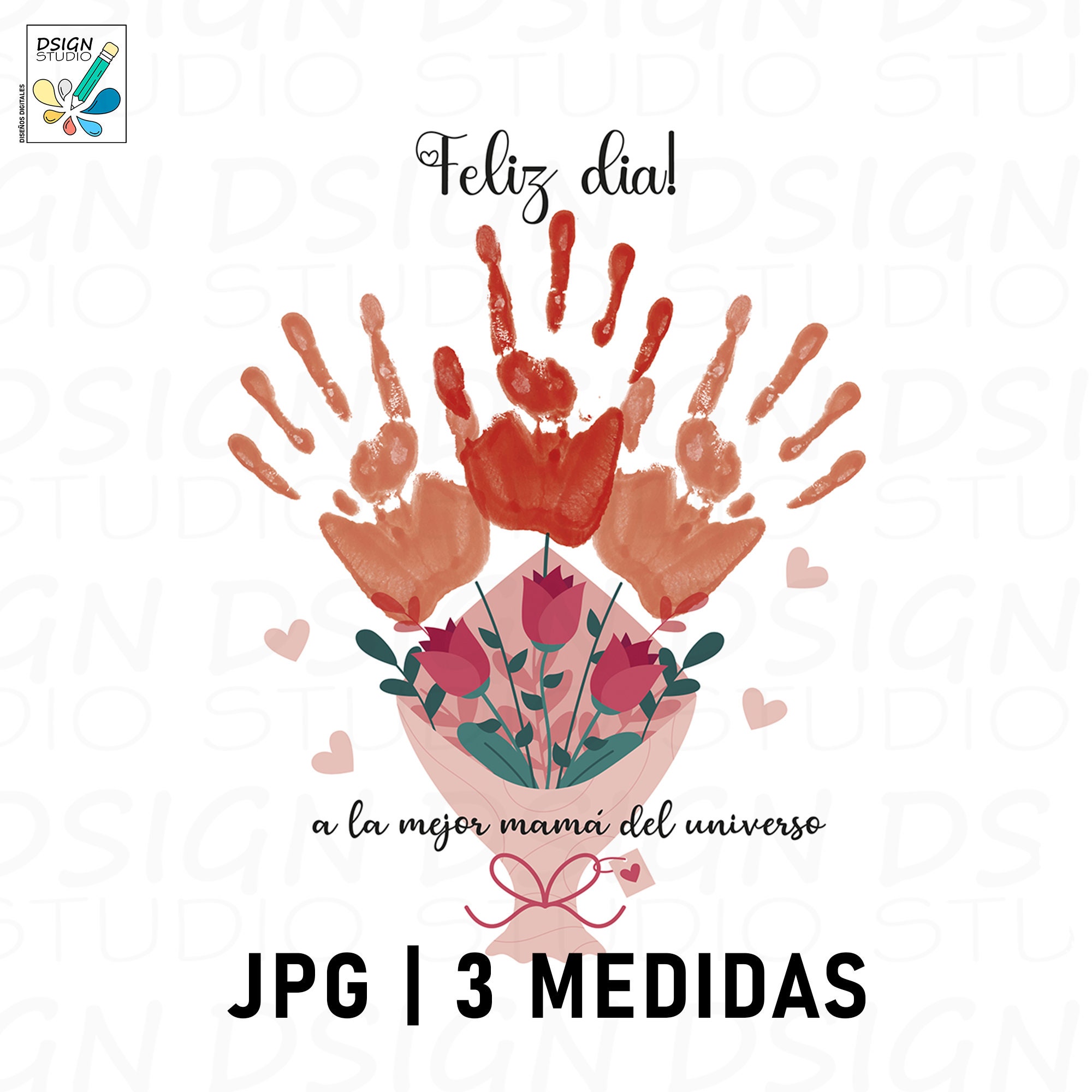 Artesanía huella de mano para el día de las madres Regalo para mamá ...