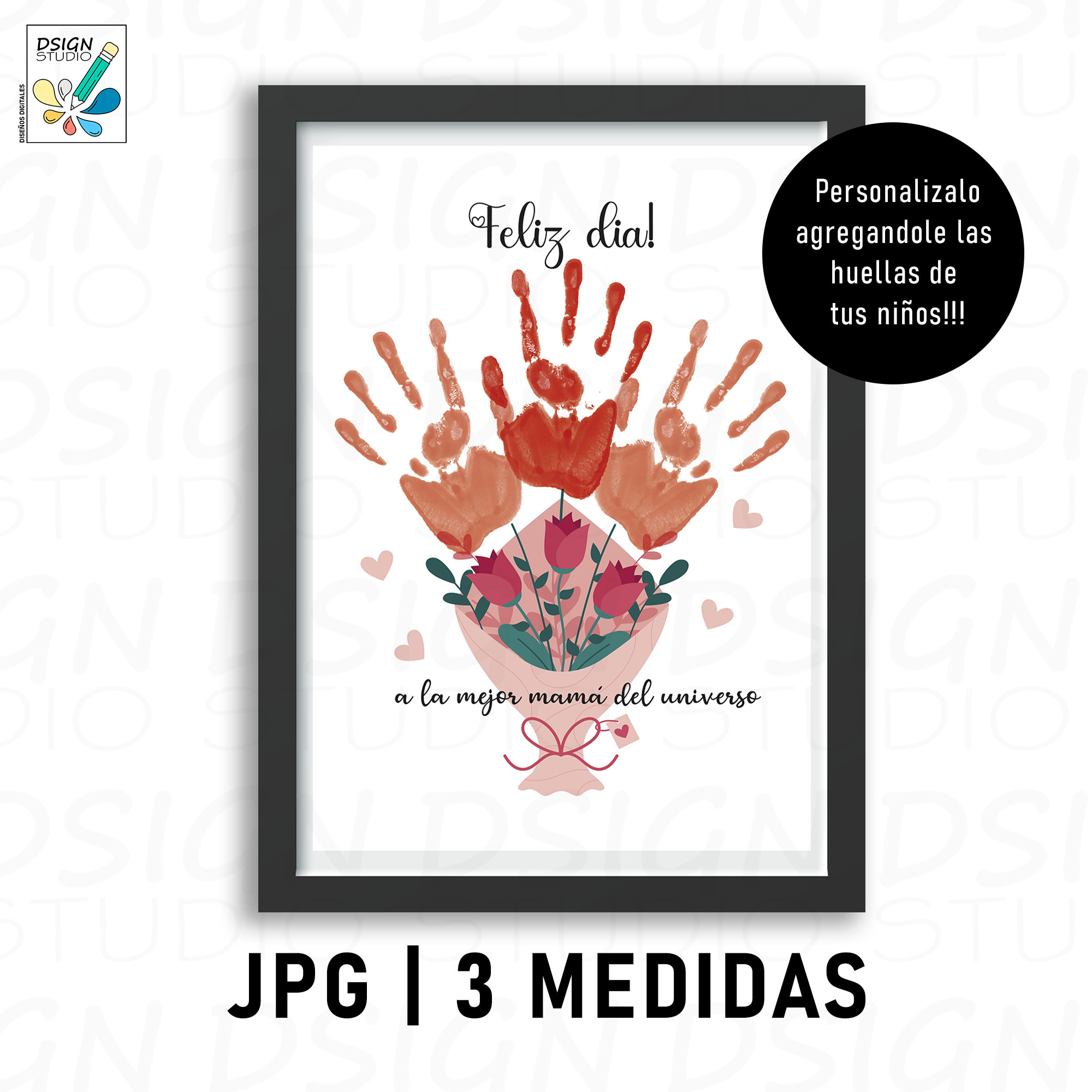 Artesanía huella de mano para el día de las madres Regalo para mamá ...
