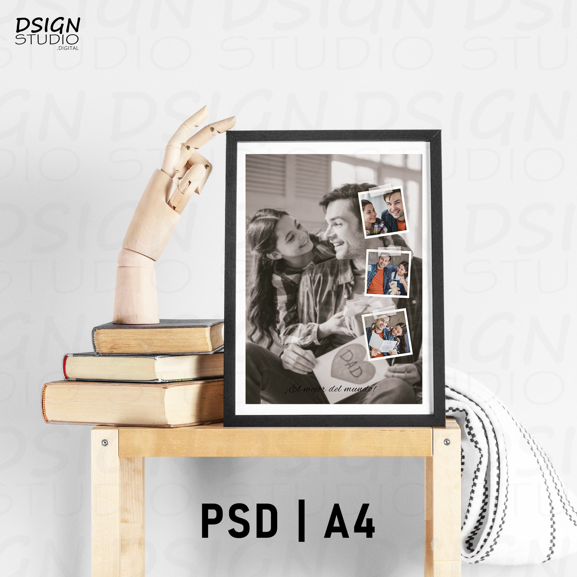 Template Design for A4 Frame With Photographs, Frame Design With ...