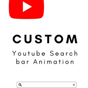 Youtube Search Bar Animation Custom - Etsy