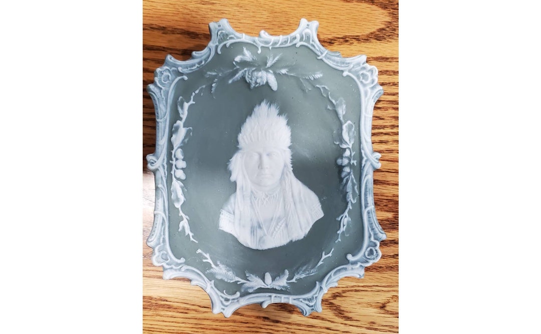 Antique Jasperware NATIVE AMERICAN INDIAN Chief Wall Plaque - Etsy