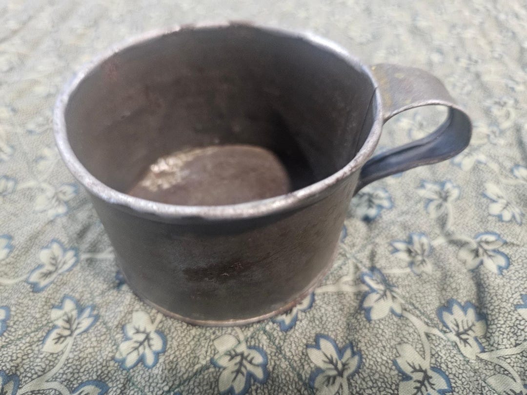Vintage Tin Cup Great for Costuming and Reenacting. Antique Style Tin ...