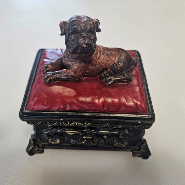 Resin Dog Trinket Box - Etsy