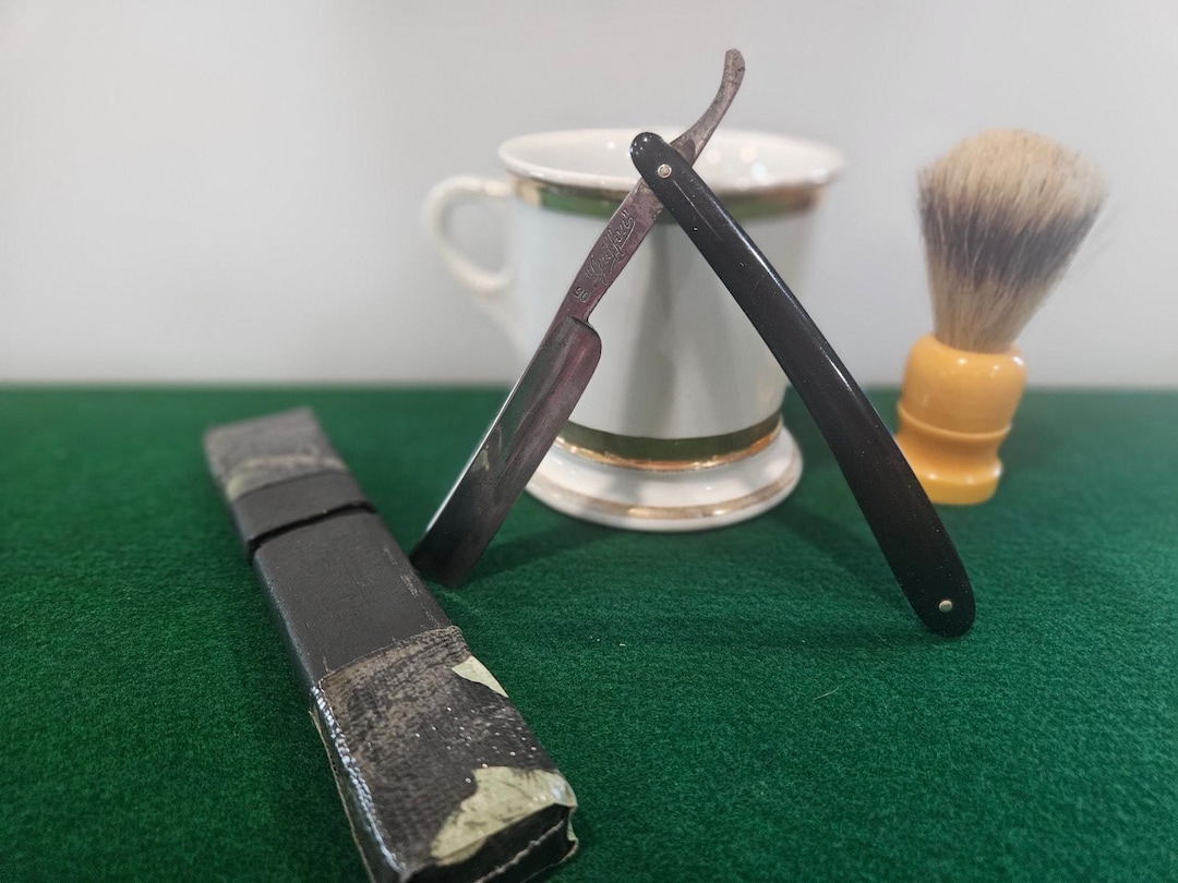 RARE Antique Shaving Set Straight Razor 90 Griffon Made in Germany ...