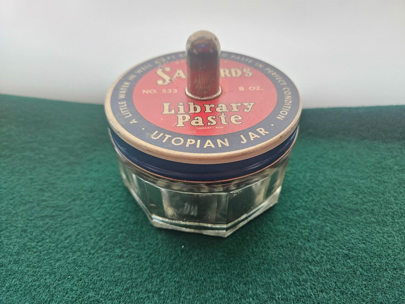 Antique Sanford’s Library Paste Utopian Jar - Etsy