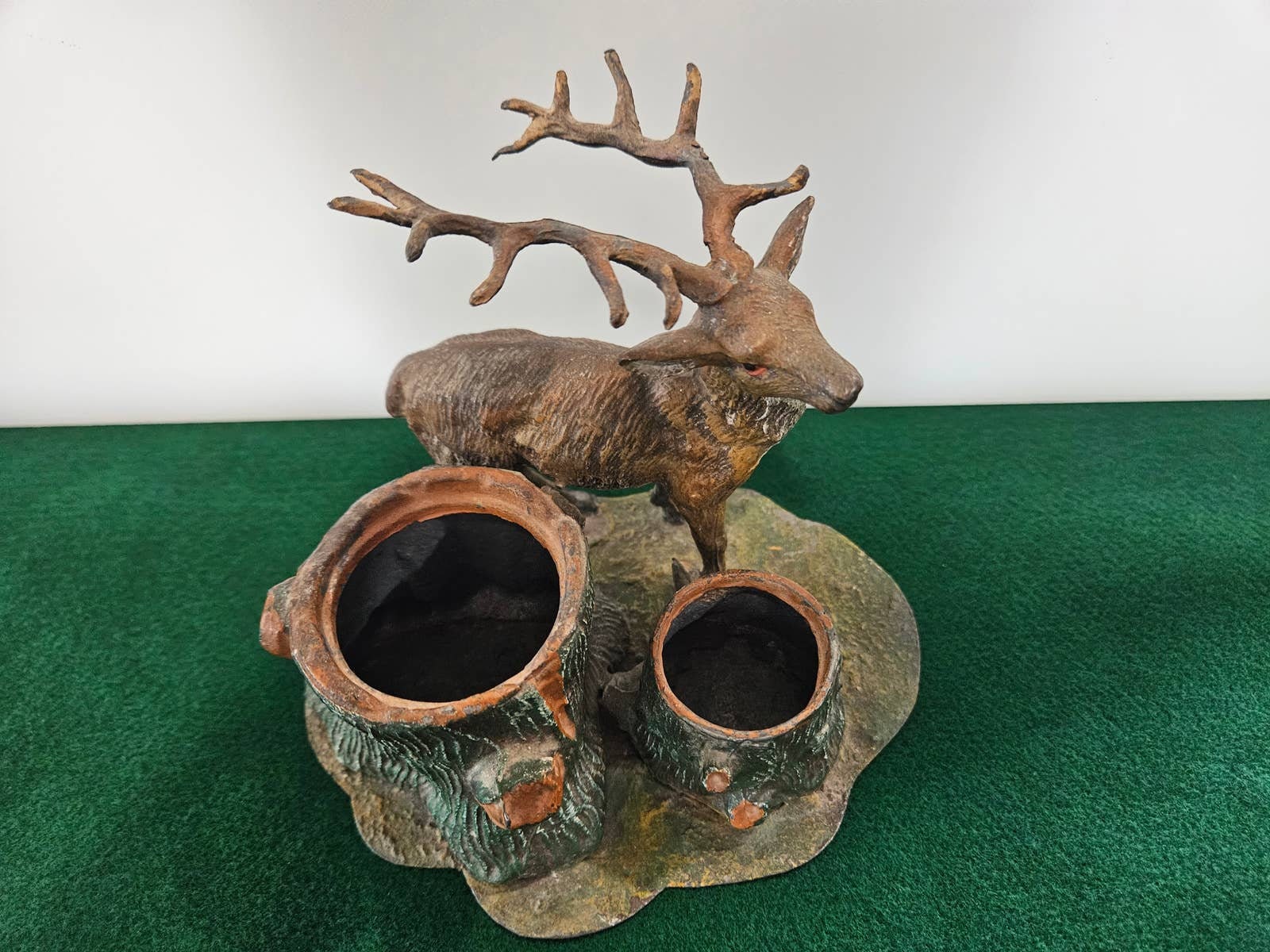 Antique Metal Figural Stag Inkwell or Desk Organizer. - Etsy