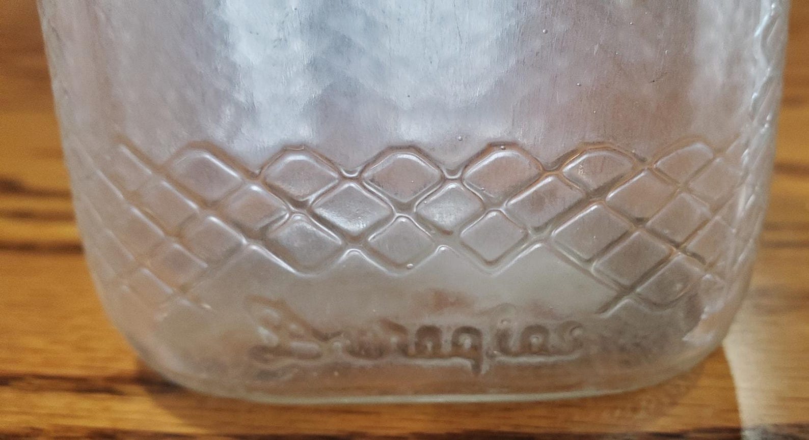 Vintage Art Deco Duraglass Diamond Pattern Pt. Jar - Etsy