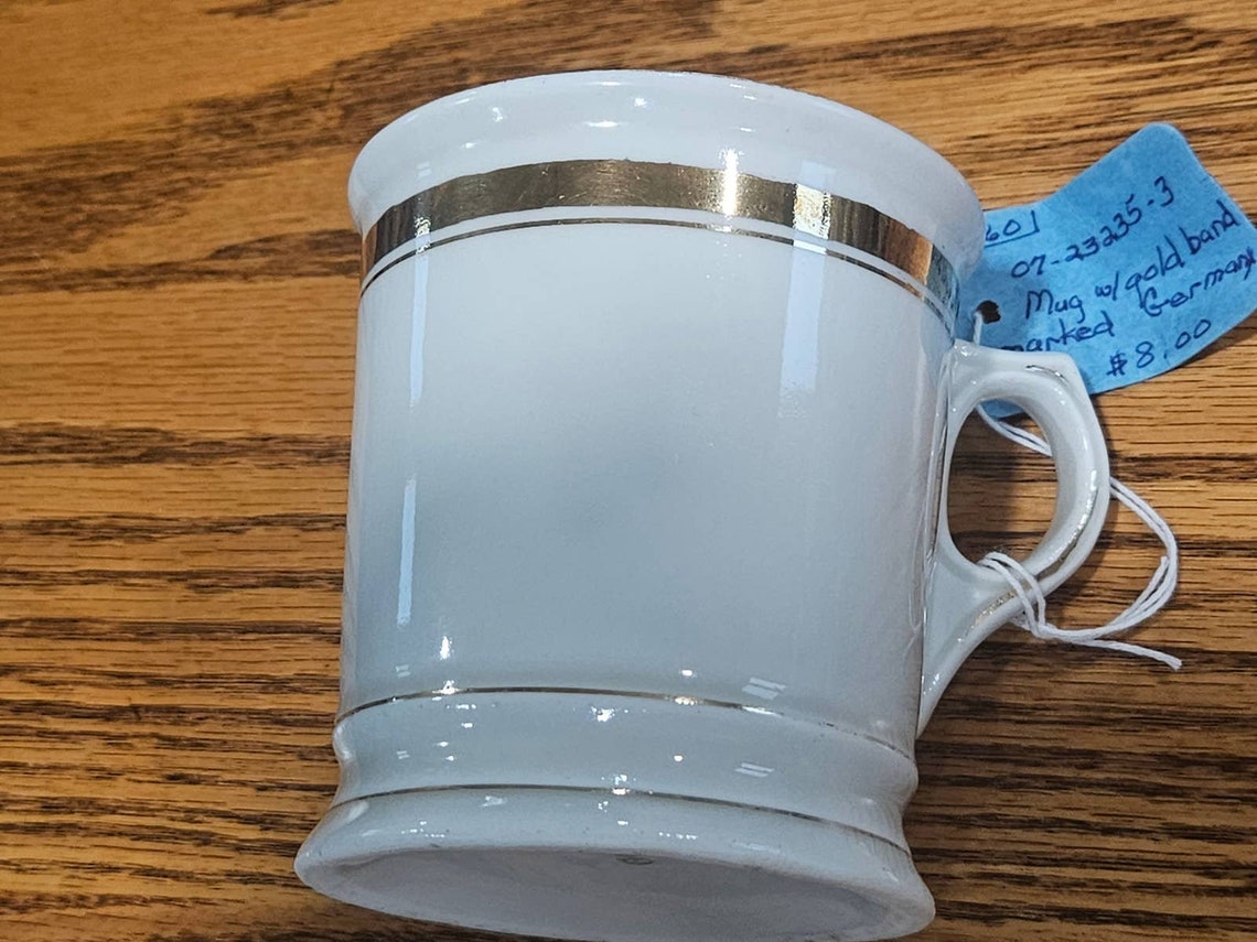 Antique Shaving Coffee Mug Cup Made in Germany 3.75H X 3.5"w White ...