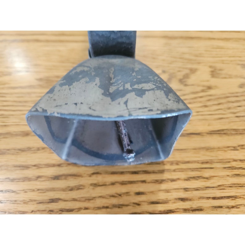 Vintage Metal Cow Bell on a Leather Neck Strap Primitive Antique From ...