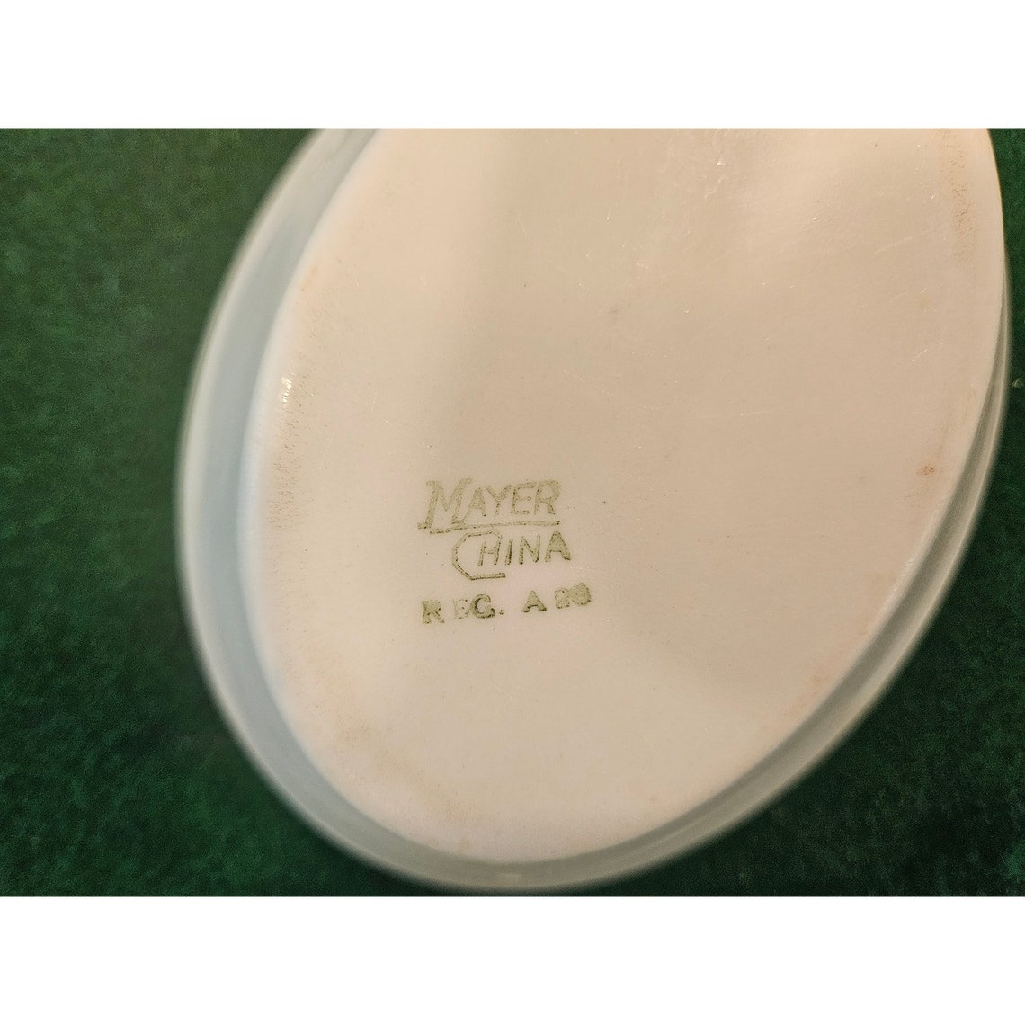 Mayer China Early Oval Soap Dish Vintage White Ironstone Restaurant ...
