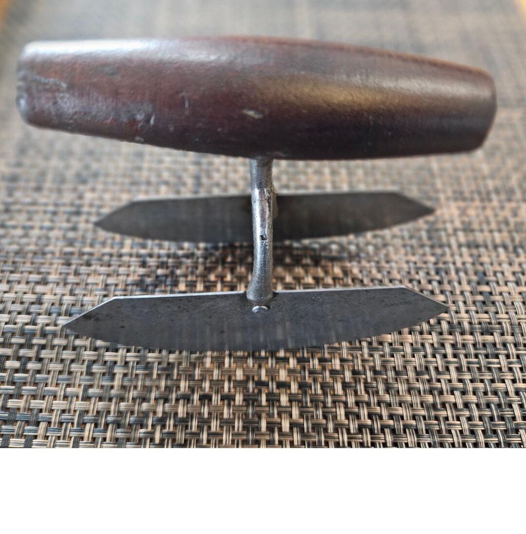 Vintage Double Blade Metal Chopper Wood Handle Rocking -decor or Use - Etsy