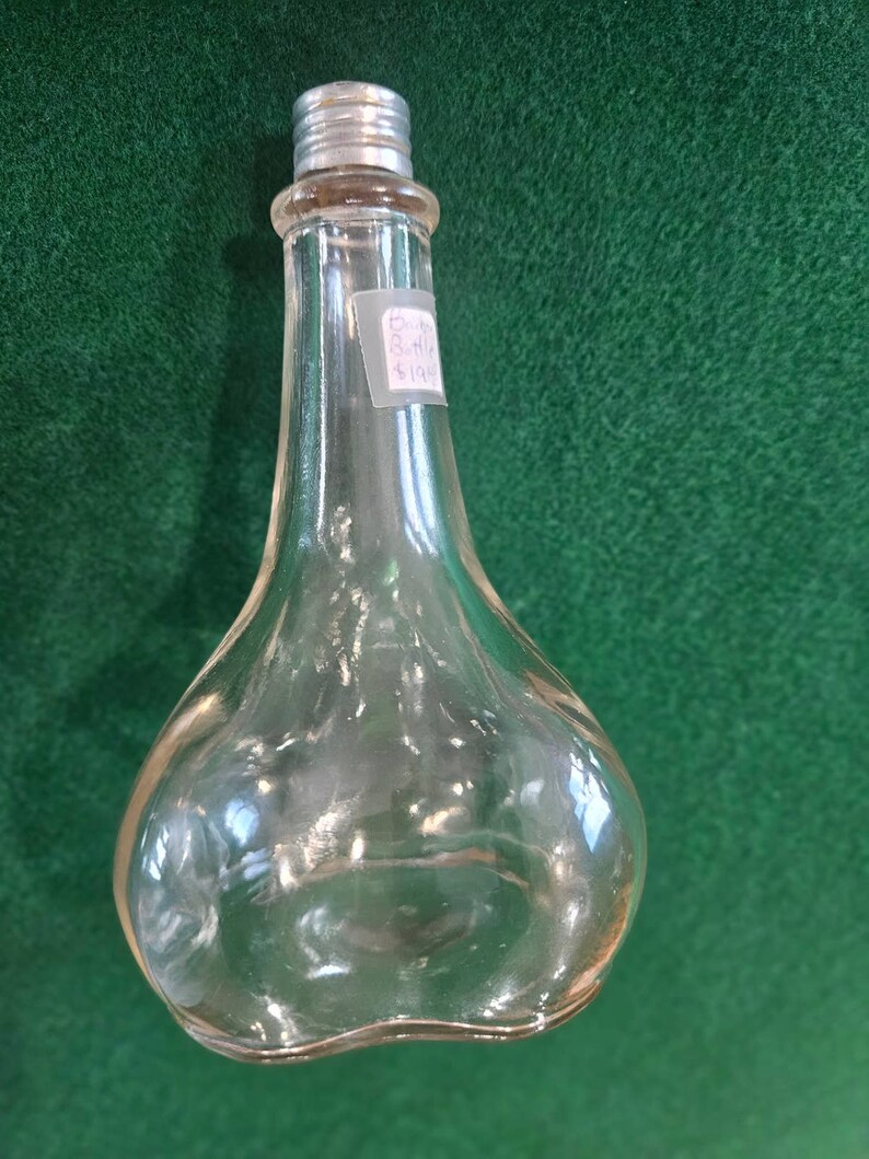 Antique Barber Shop Clear Glass Bottle, Circa 1950s, Vintage Glass ...