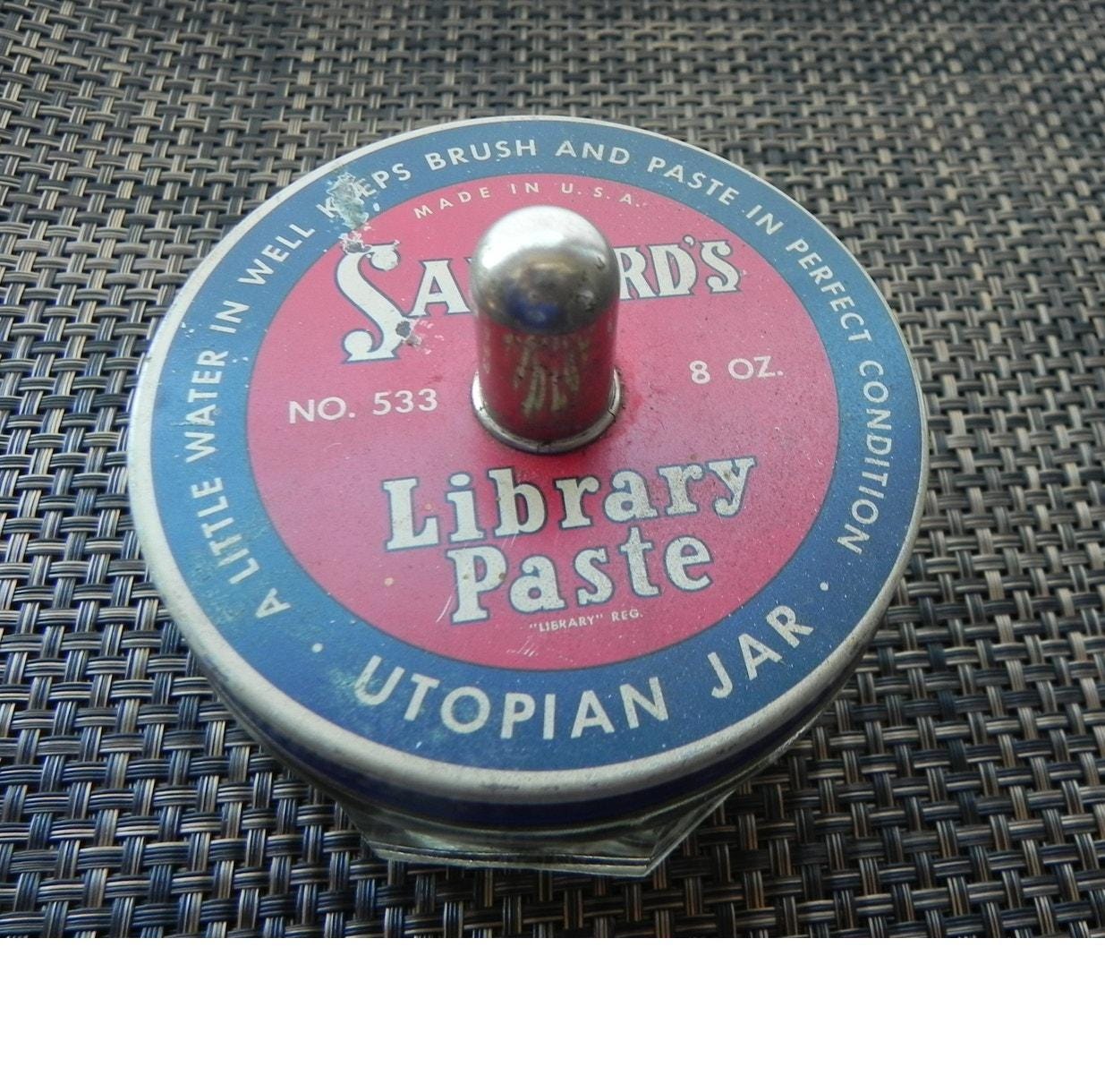 Antique Sanford’s Library Paste Utopian Jar - Etsy