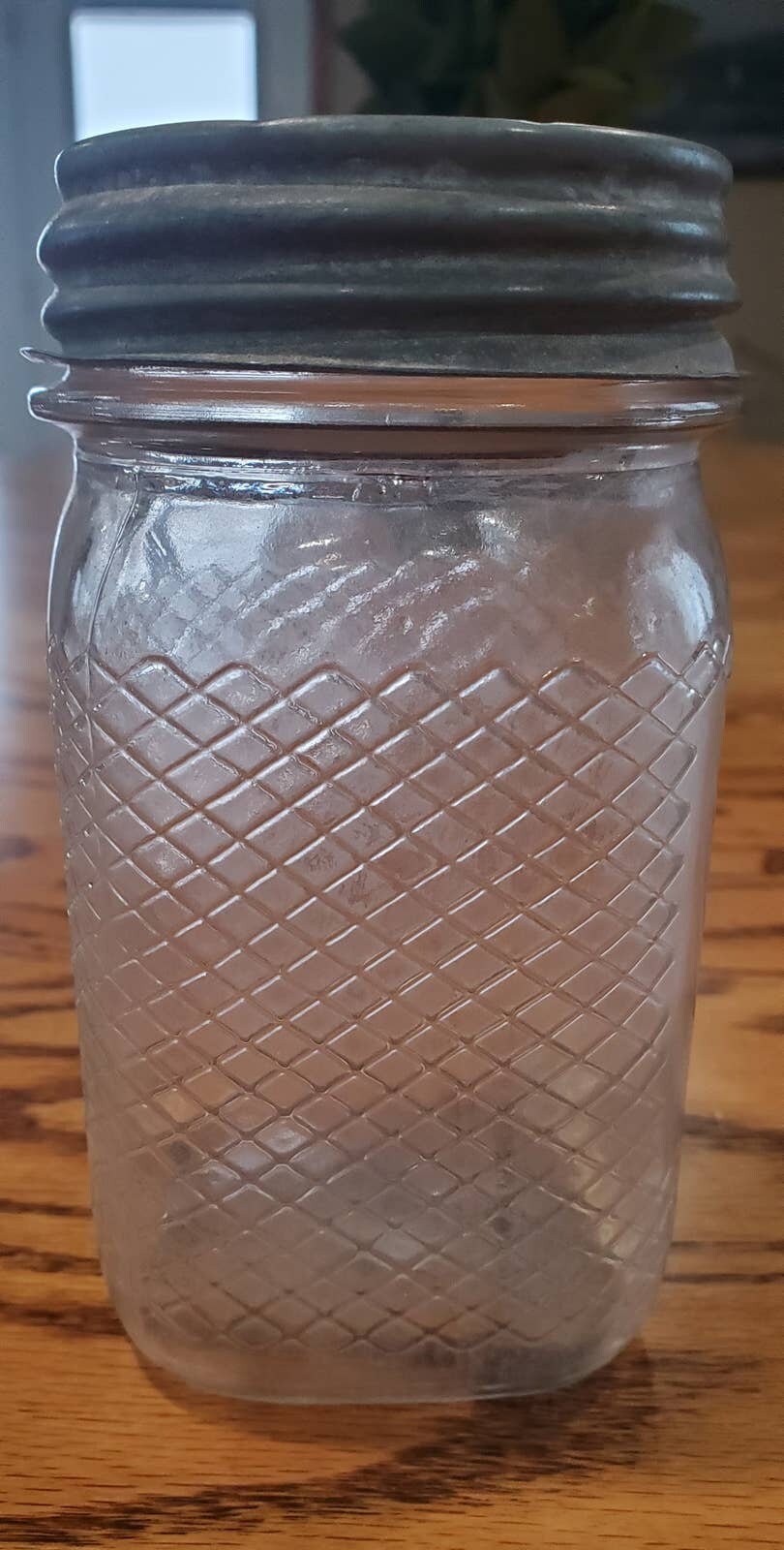 Vintage Art Deco Duraglass Diamond Pattern Pt. Jar - Etsy