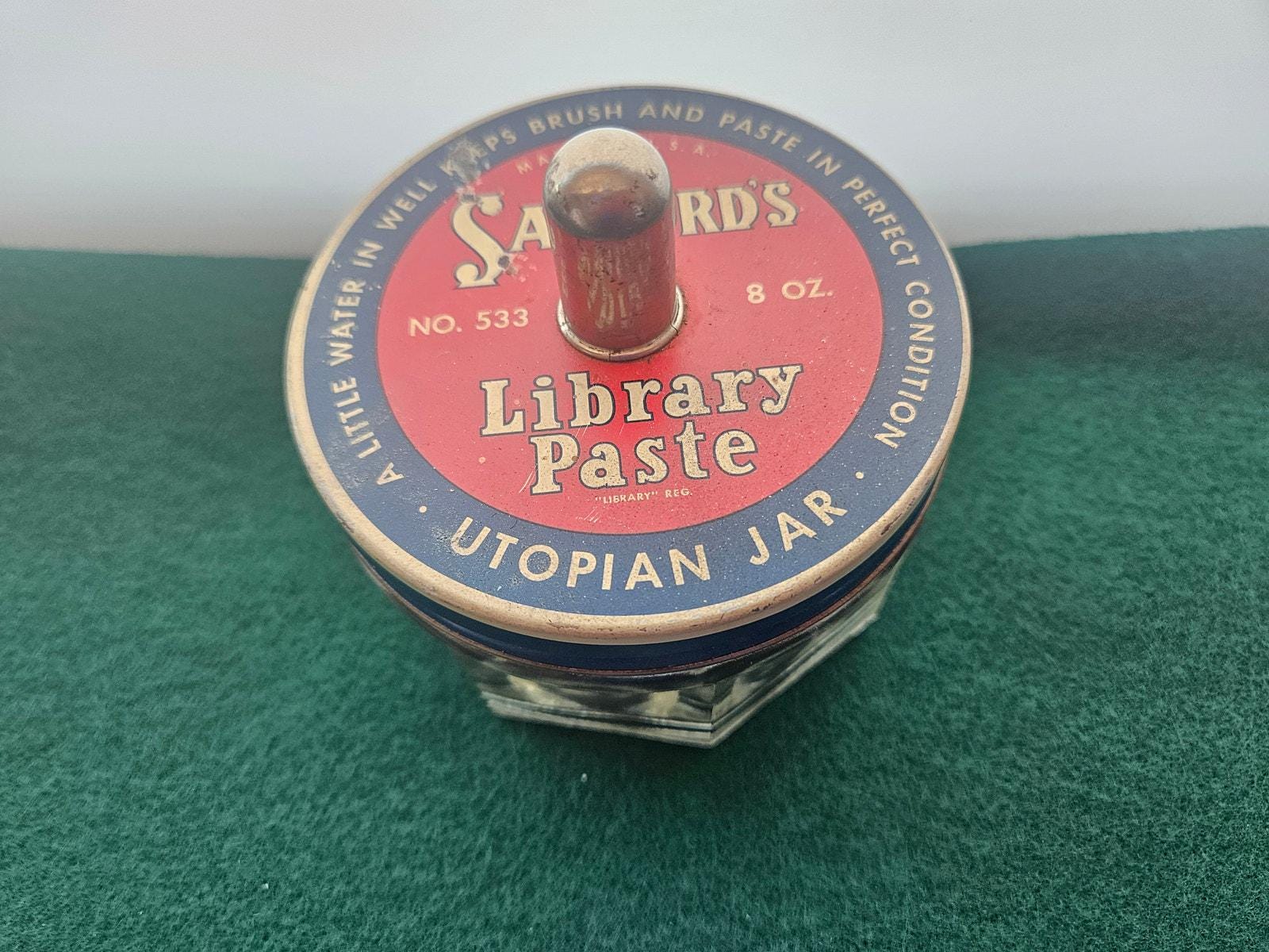 Antique Sanford’s Library Paste Utopian Jar - Etsy