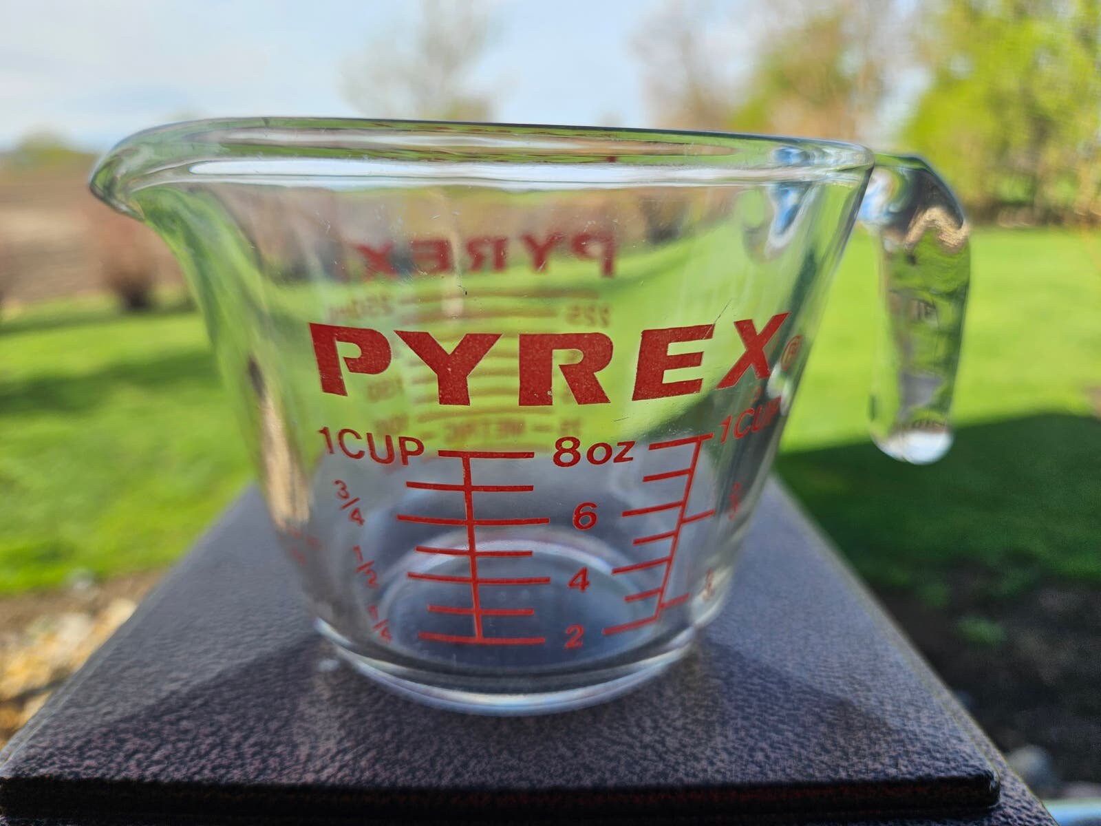 Vintage Pyrex Measuring 1 Cup glass/red Markings - Etsy