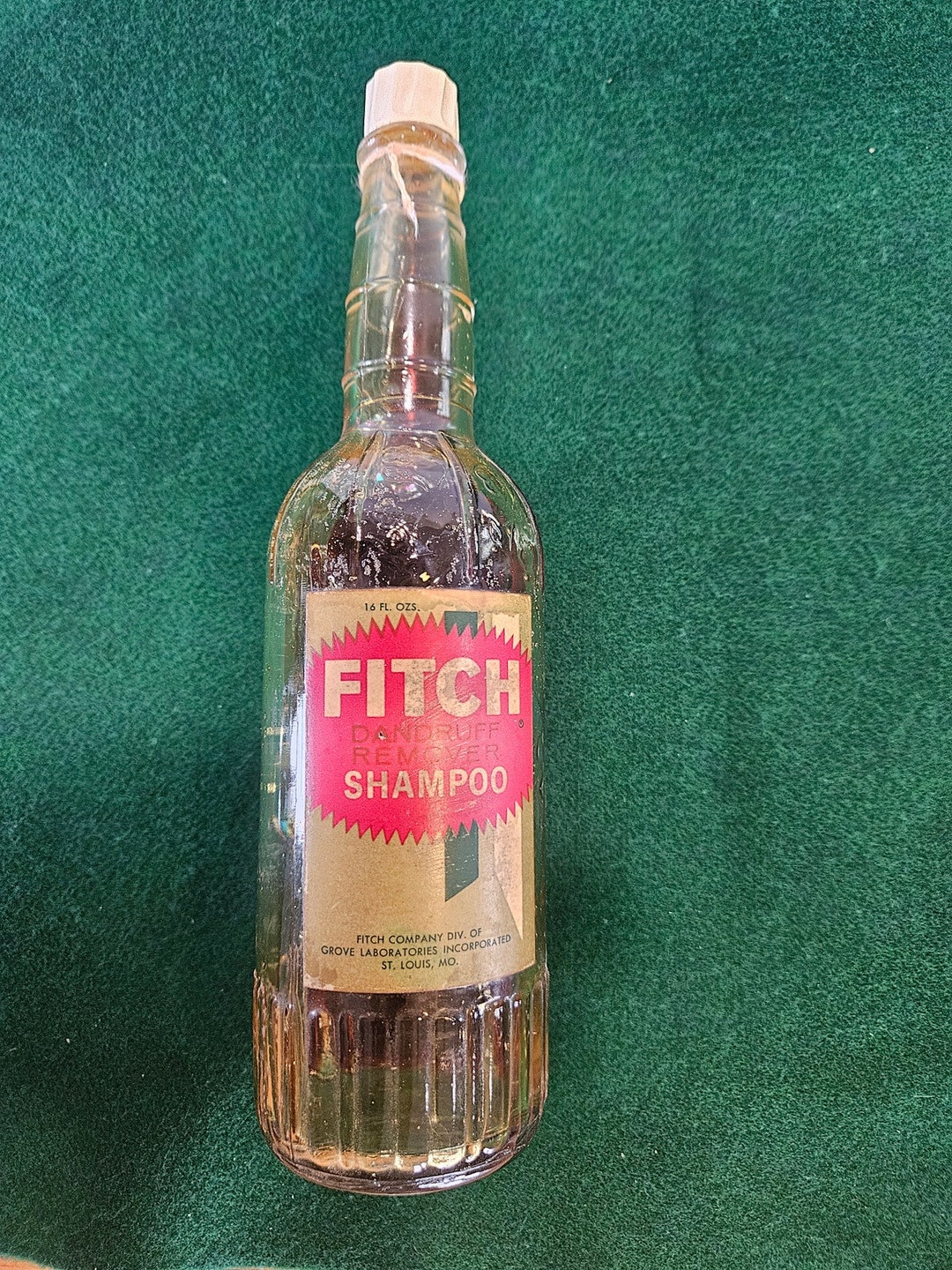 Vintage 1940s Fitch Dandruff Remover Shampoo Bottle - Etsy