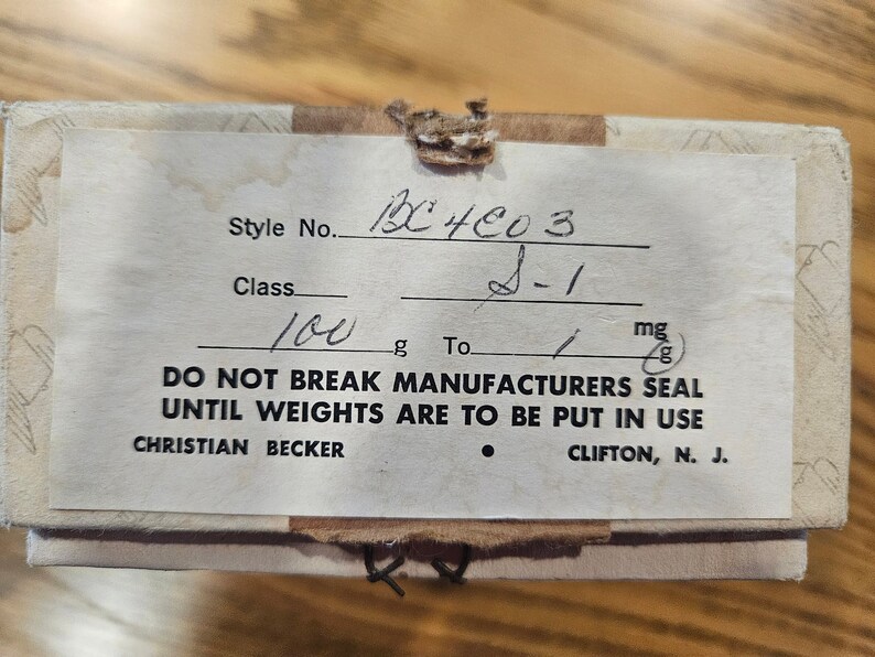 Antique Becker & Sons Apothecary Scale Weights - Etsy