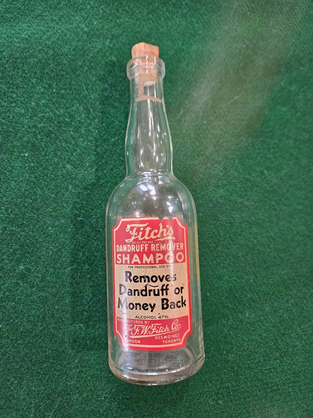 Vintage 1930s Fitch Dandruff Remover Shampoo Bottle - Etsy
