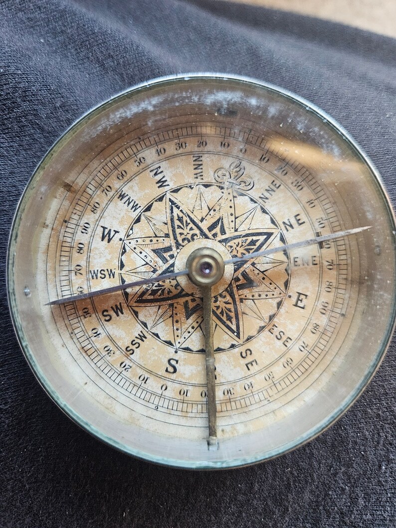 Antique Silver Plate Unmarked Ross & Co. Pocket Compass - Etsy