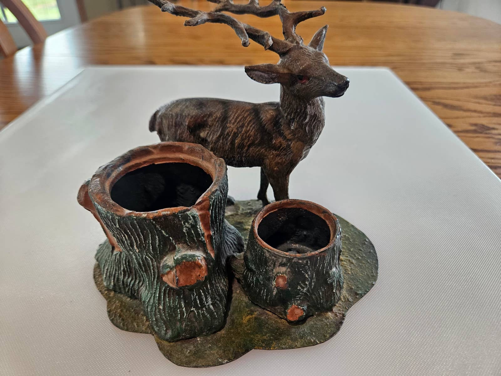 Antique Metal Figural Stag Inkwell or Desk Organizer. - Etsy