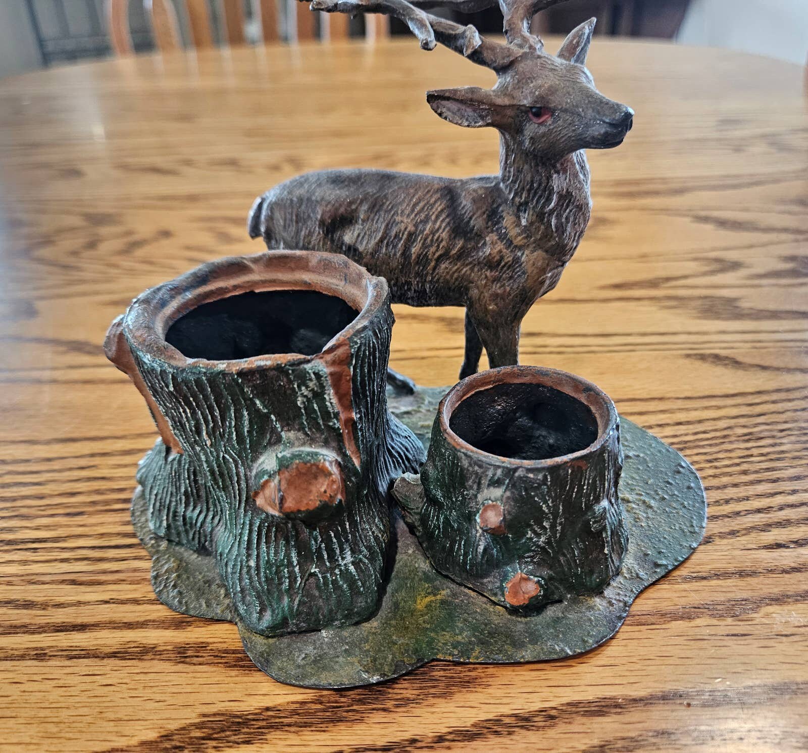 Antique Metal Figural Stag Inkwell or Desk Organizer. - Etsy