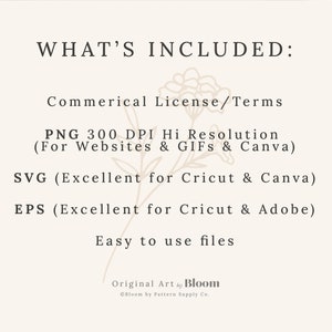 Botanical Dainty Rustic Bouquet Bundle, SVG, PNG, EPS, Clipart, Cricut ...