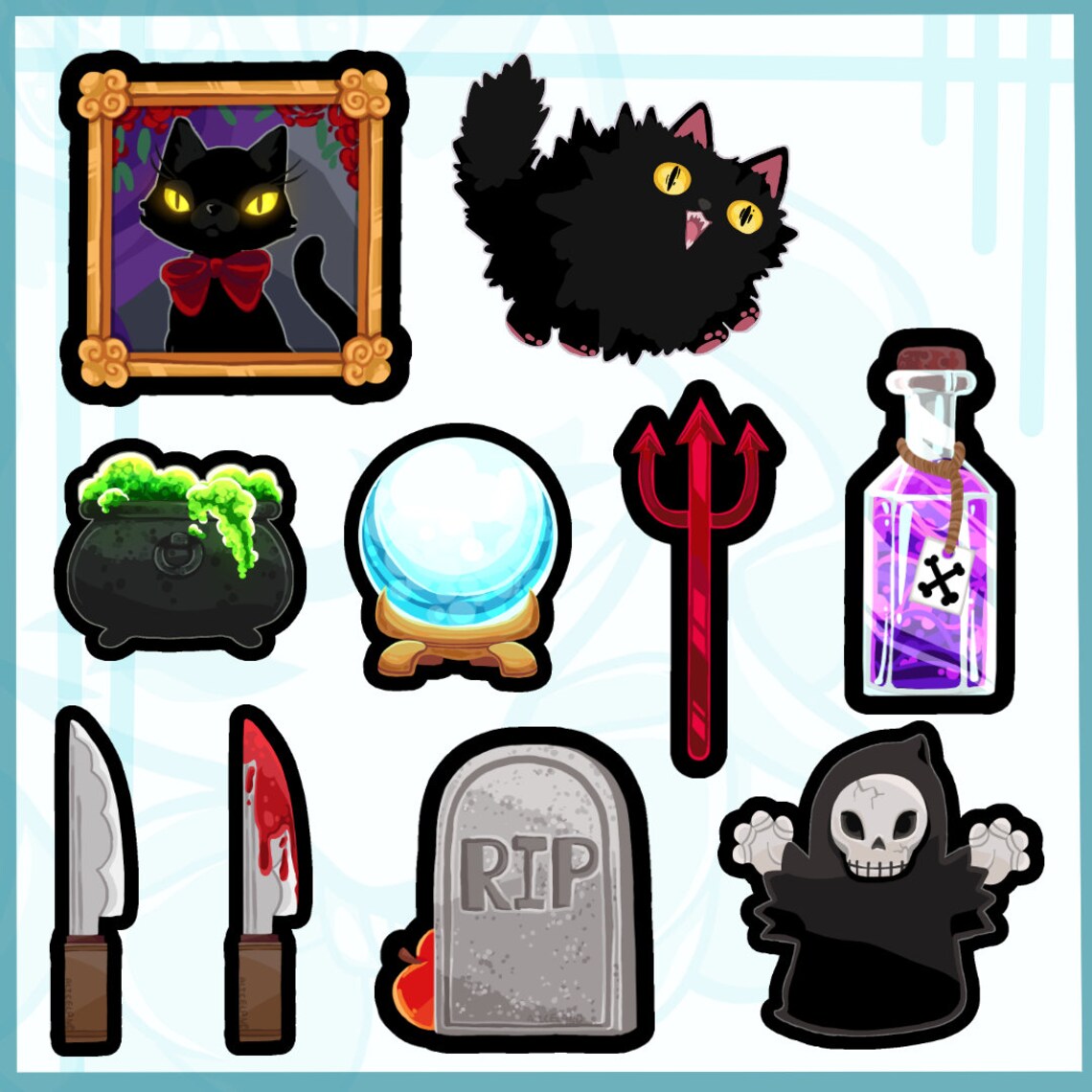 Vtuber Streaming Twitch Asset - Halloween Spooks - Set 2 - Etsy