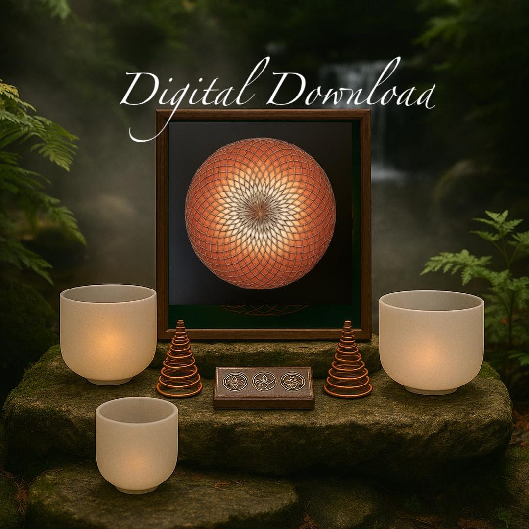 Sacred Geometry Torus Art Print | Flower of Life Mandala (8x10 Digital ...