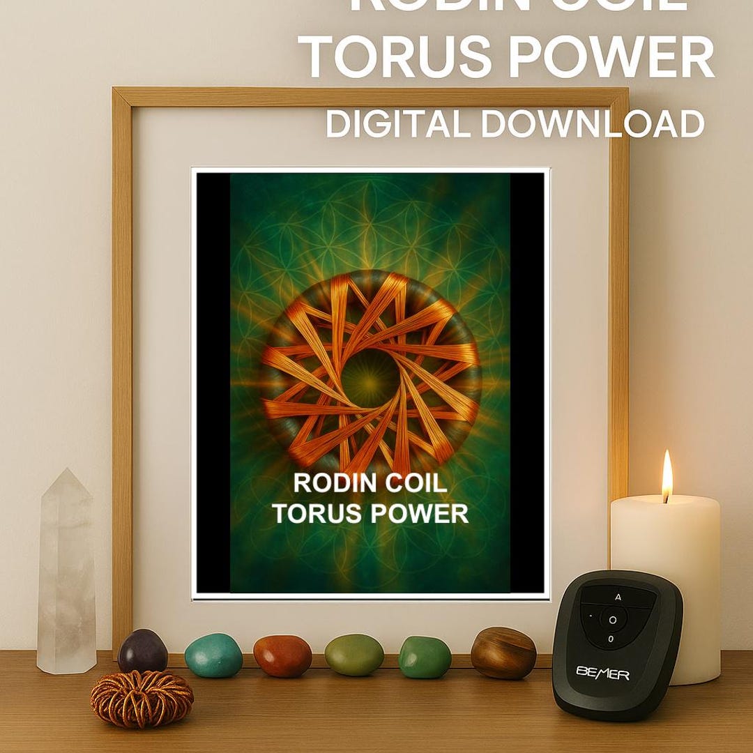 Copper Rodin Coil Torus Print | Sacred Geometry Light Codes Energy Art ...