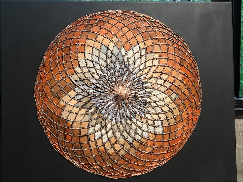 Copper on Canvas Sacred Geometry Torus - Etsy