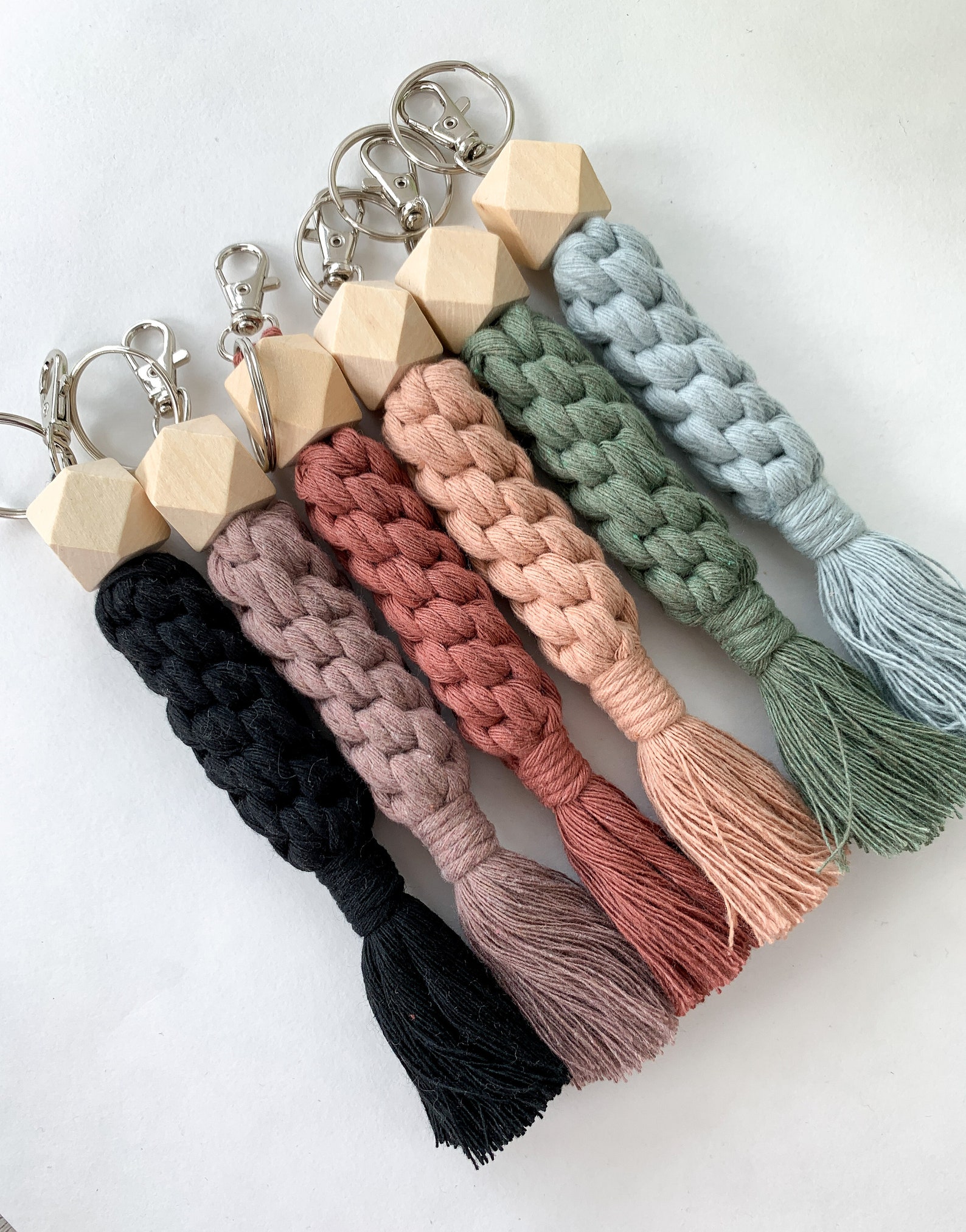 Boho Macrame Keychains Macrame Accessories Key Fob - Etsy