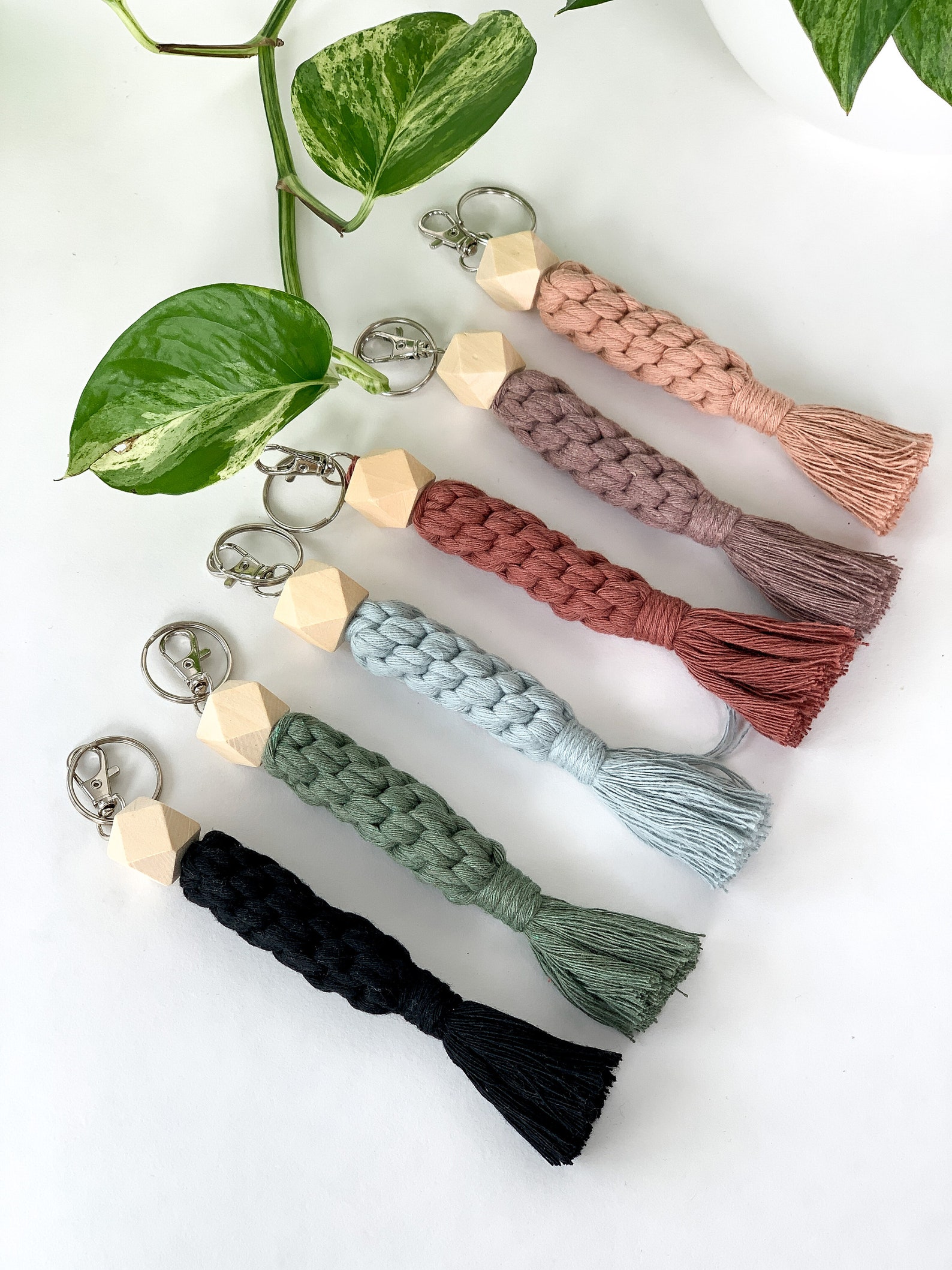 Boho Macrame Keychains Macrame Accessories Key Fob - Etsy