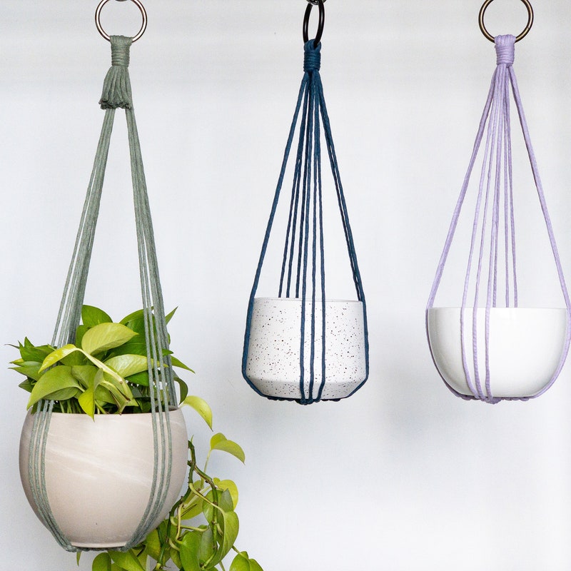 Indoor Hanging Pot Black - Etsy