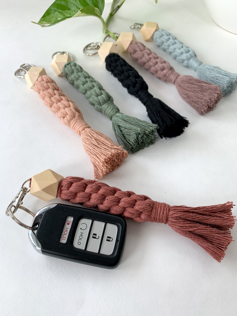 Boho Macrame Keychains Macrame Accessories Key Fob - Etsy
