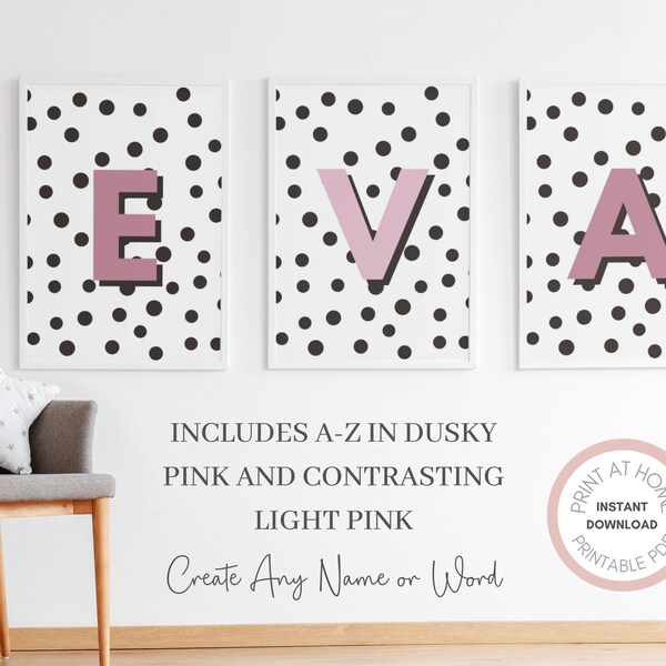 Dalmation Print Letters - Etsy