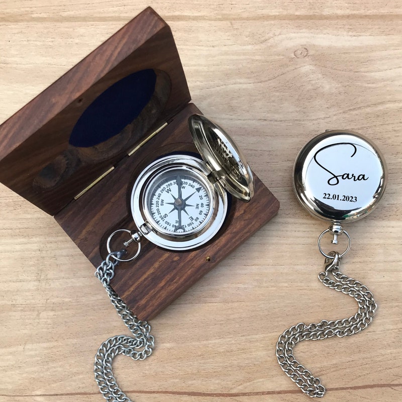 Engraved Compass Keepsake - Etsy