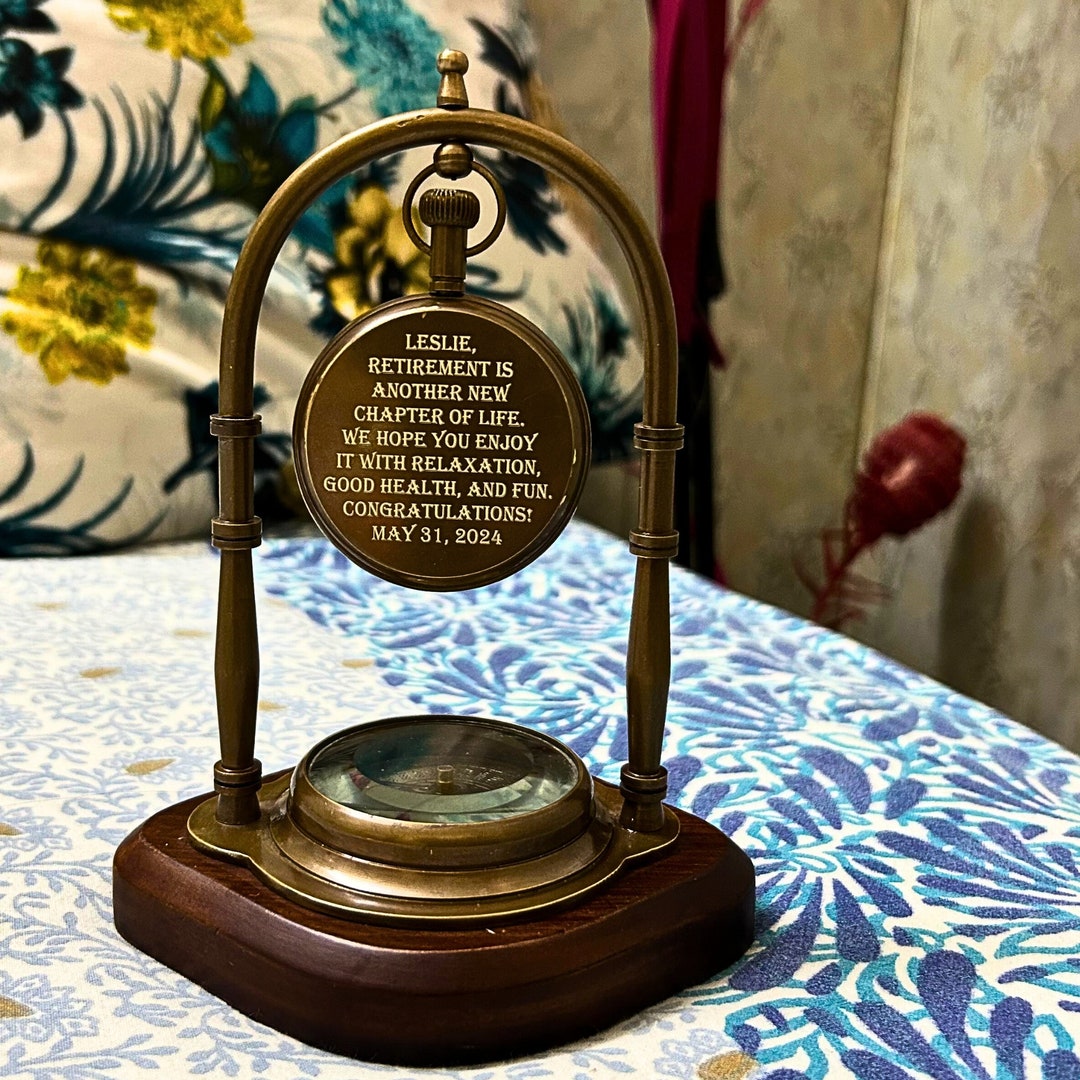 Retirement Gifts for Men and Women, Personalized Engraved Desk Clock ...