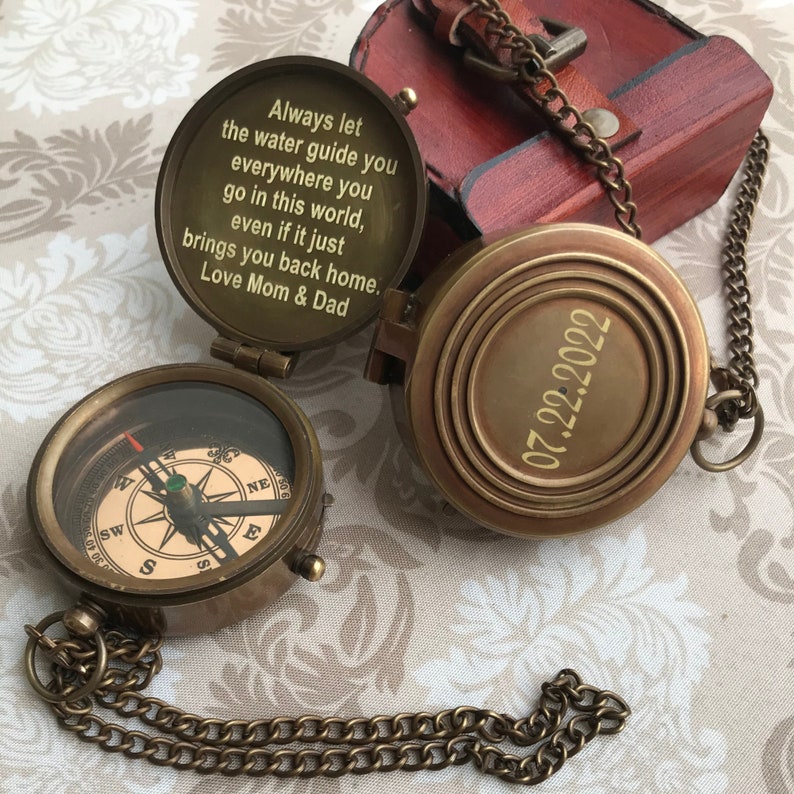 United Sates Personalized Navy Gift Antique Navy Compass - Etsy