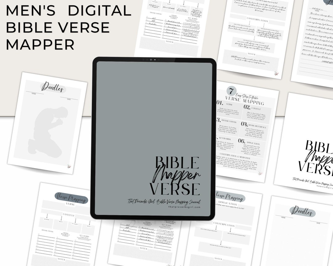 Men's Bible Verse Mapping | Scripture Study | Prayer Journal for Men ...
