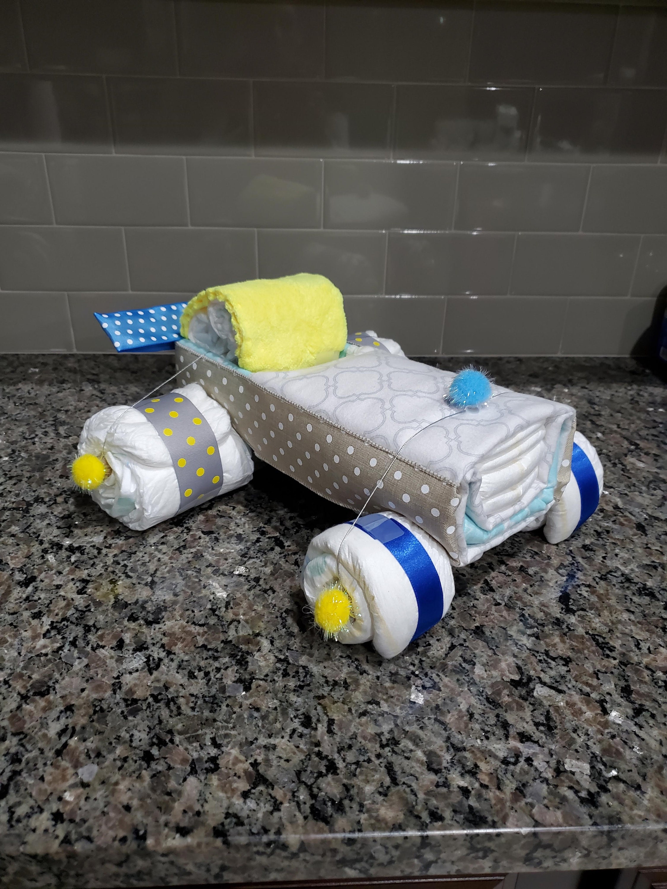 Race Car Diaper Cake - Etsy