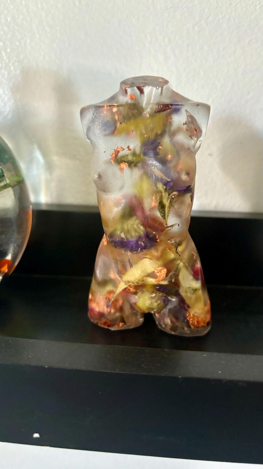Xena // Thin Botanical Goddess Sculpture Real Dried Flower Body ...