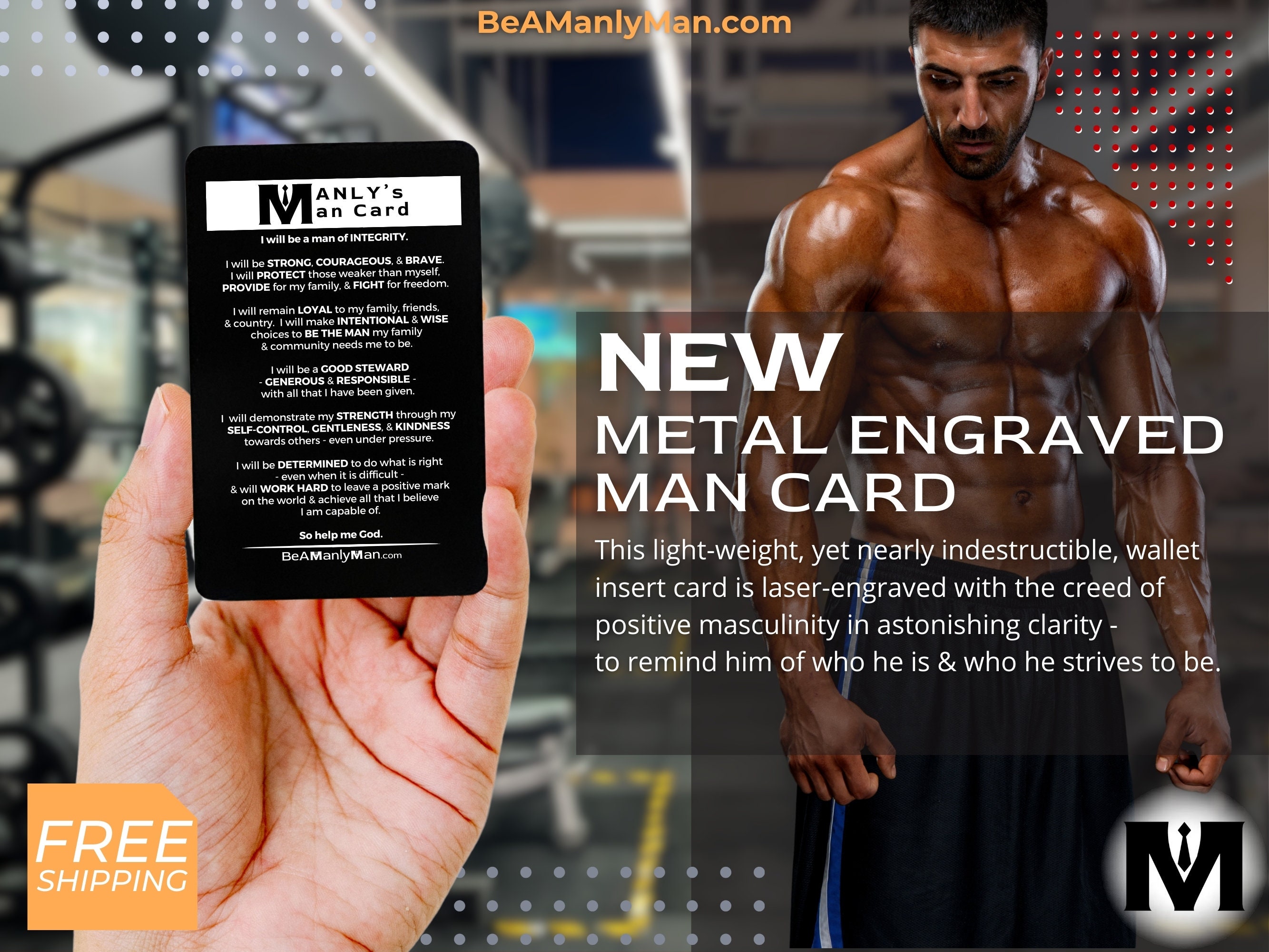 The MAN CARD | Laser-engraved With Positive Masculine Character Traits ...