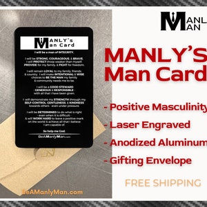 The MAN CARD | Laser-engraved With Positive Masculine Character Traits ...